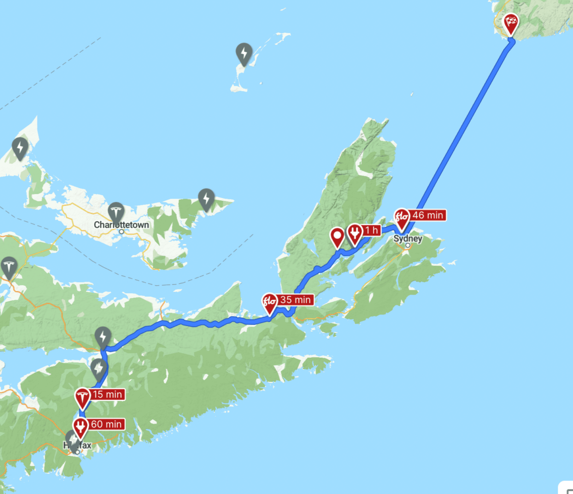 Halifax to Newfoundland Road Trip Itinerary and EV Plan