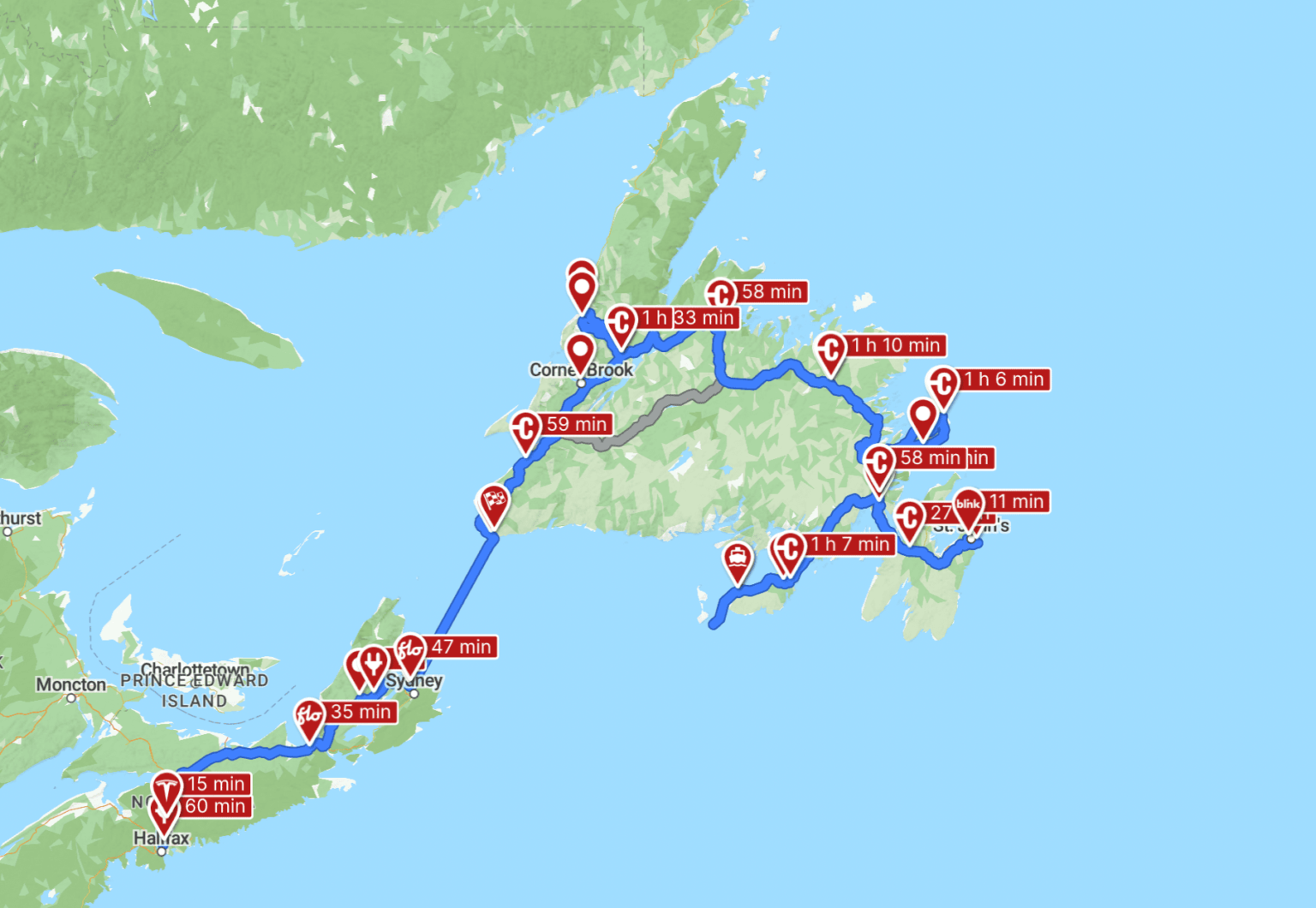 Halifax to Newfoundland Road Trip Itinerary and EV Plan